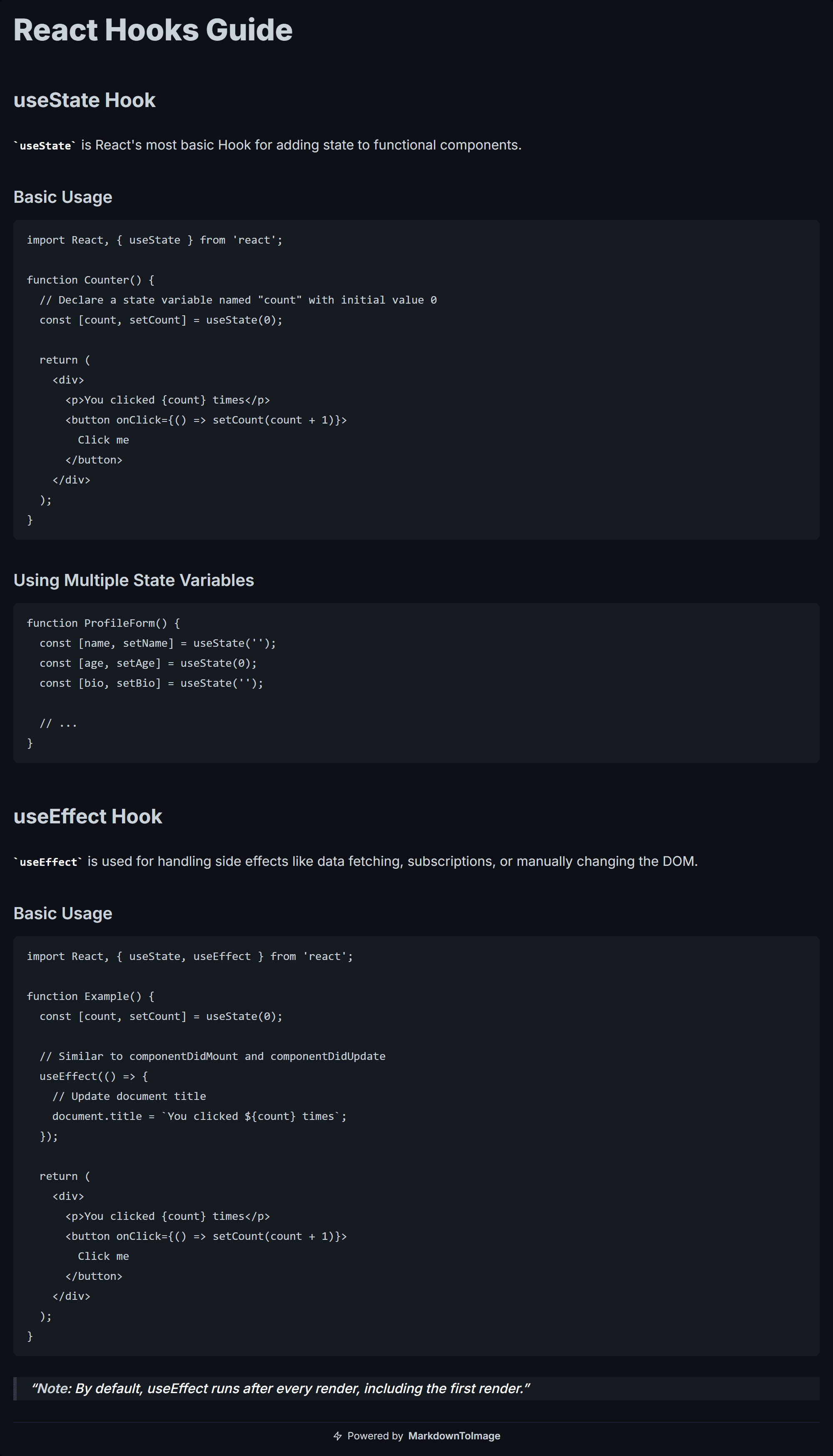 Markdown To Image Converter | Markdown, Code & README | MarkdownToImage